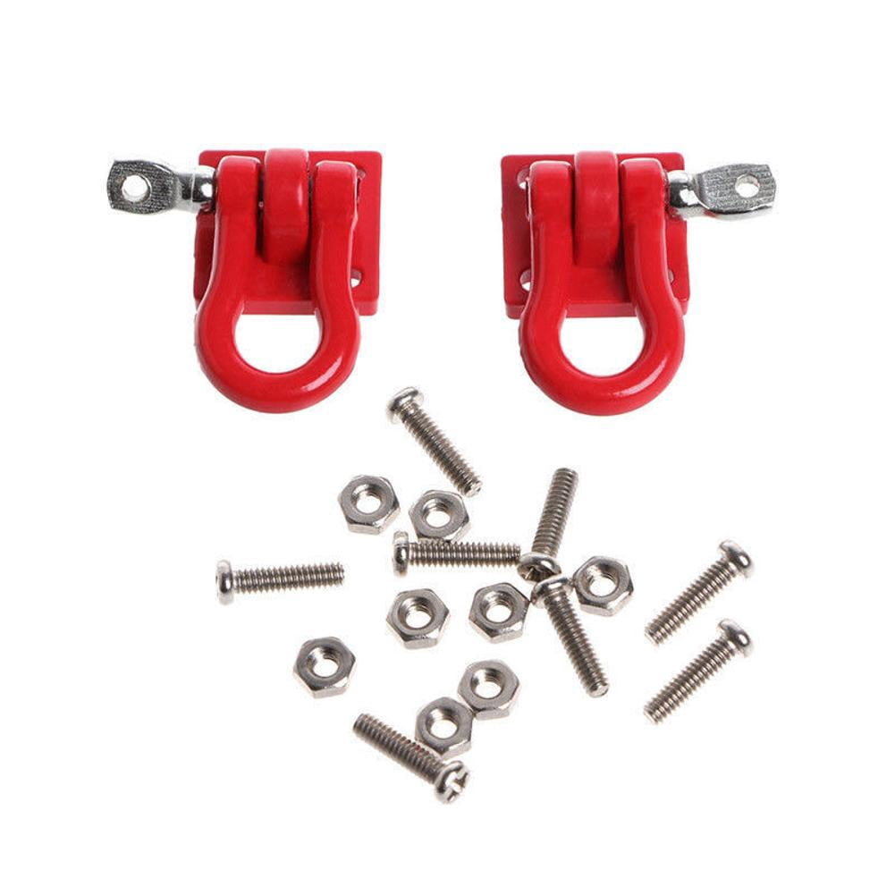 1 Pair Metal Red RC Car Trailer Hook Shackles Buckle For WPL 1/16 B14 ...