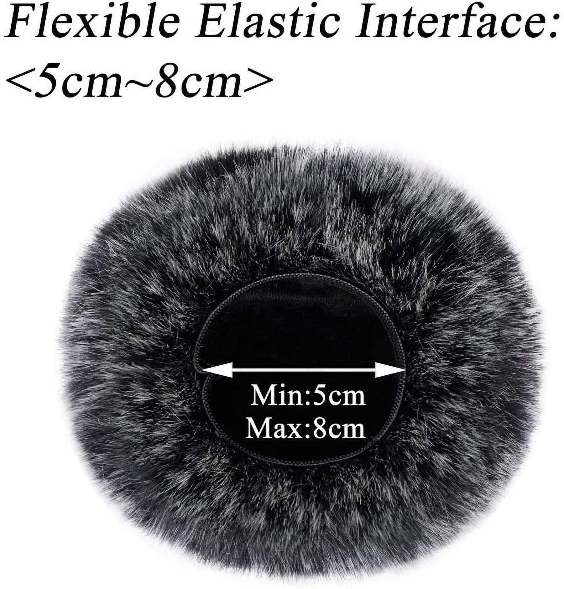 1 Pair Microphone Furry Windscreen Muff Wind Cover with Foam Reduce ...