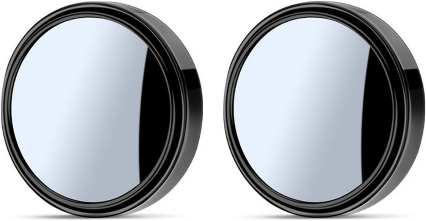 1 Pair Mini Blind Spot Mirror 360° Rotation Wide Angle Convex Mirror 2 ...