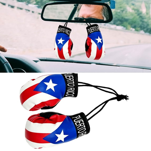 1 Pair Mini Boxing Gloves for Car Mirror, Novelty Patriotic Punching ...