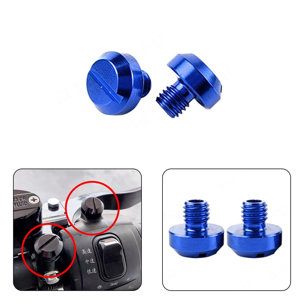 1 Pair Motorcycle E-Bike Universal M8 CNC Aluminum Mirror Hole Plugs ...