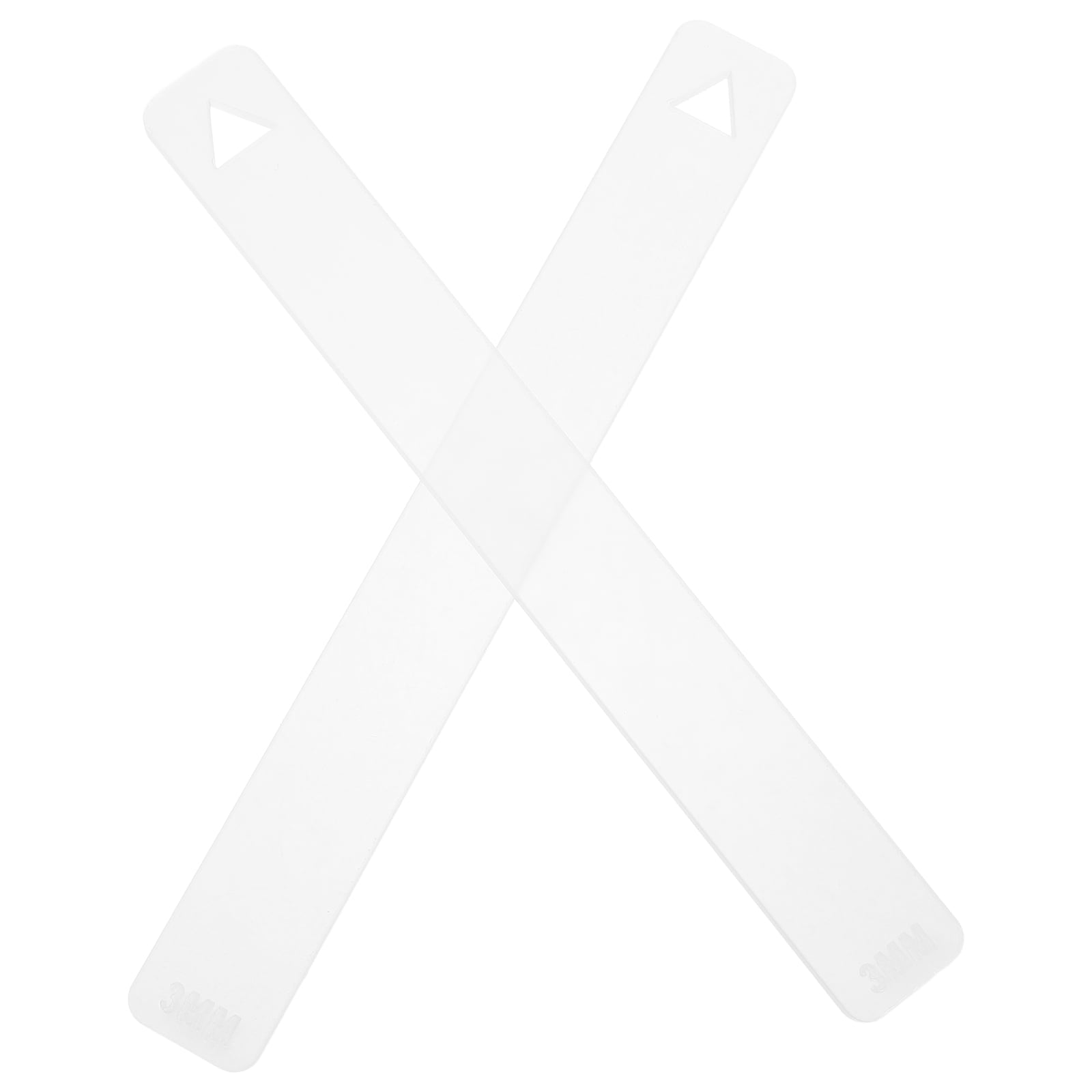 1 Pair Of Acrylic Measuring Ruler Pastry Rolling Pin Measuring Clay ...