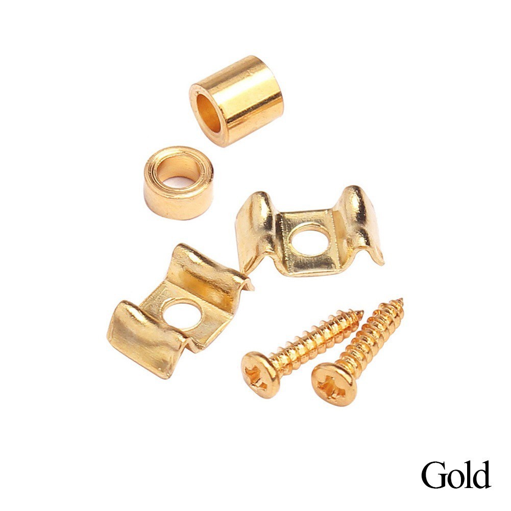 1 Pair Of Guitar String Tree Guides Retainers For Mounting Screws Gold ...