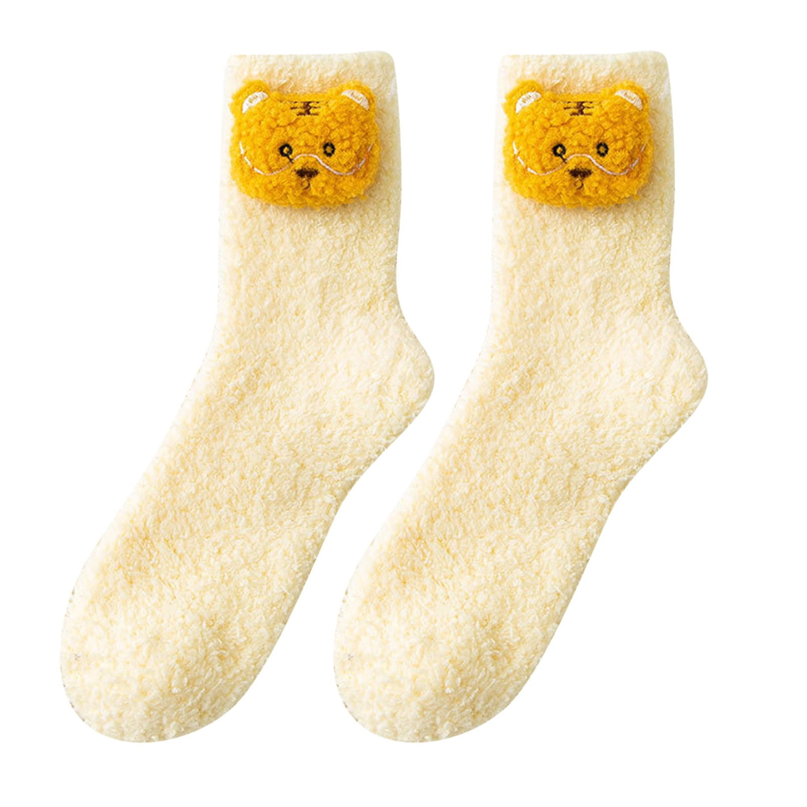 1 Pair Of Women Casual Animal Print Cotton Pattern Lady Socks Tube ...