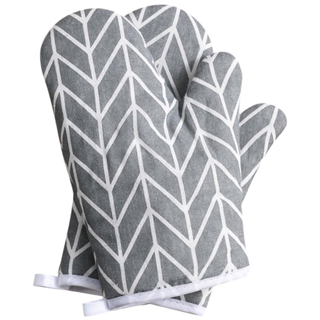 1 Pair Oven Gloves Heat Resistant Baking Mittens Home Kitchen ...
