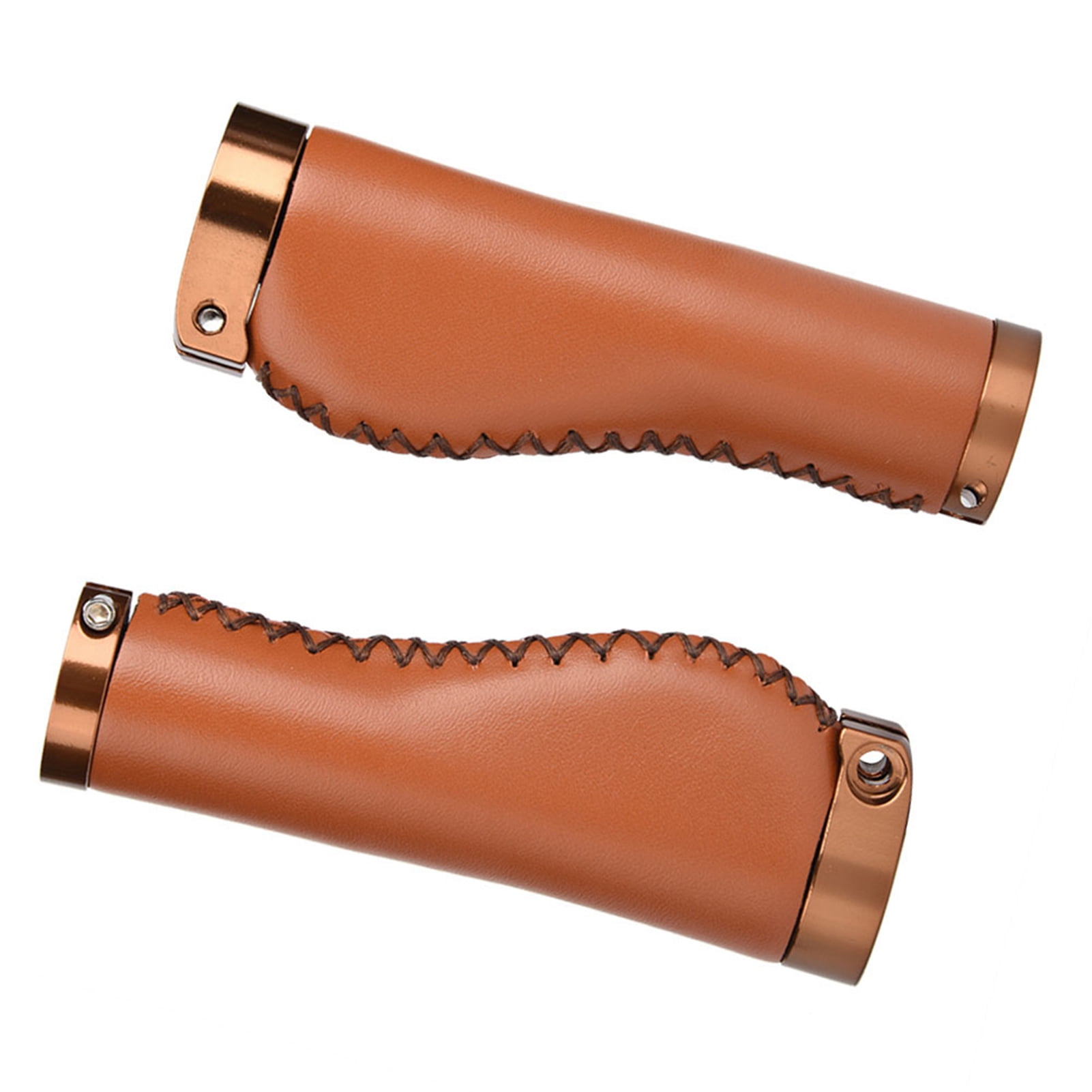 1 Pair PU Leather Mountain Bike Folding Bicycle Cycling Lockable Handle ...