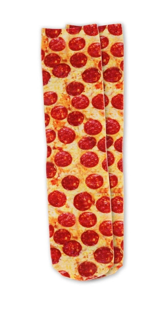1 Pair Pepperoni Pizza Two Left Feet Unisex Adult Casual Socks ...