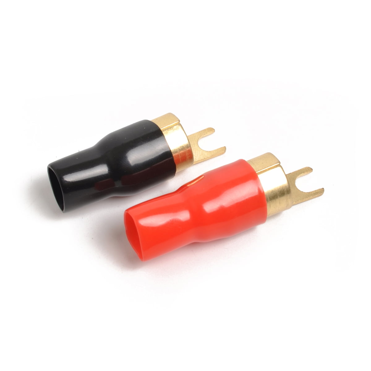 1 Pair Plated 0 Gauge Spade Terminal Crimp Connectors Adapters Crimp ...