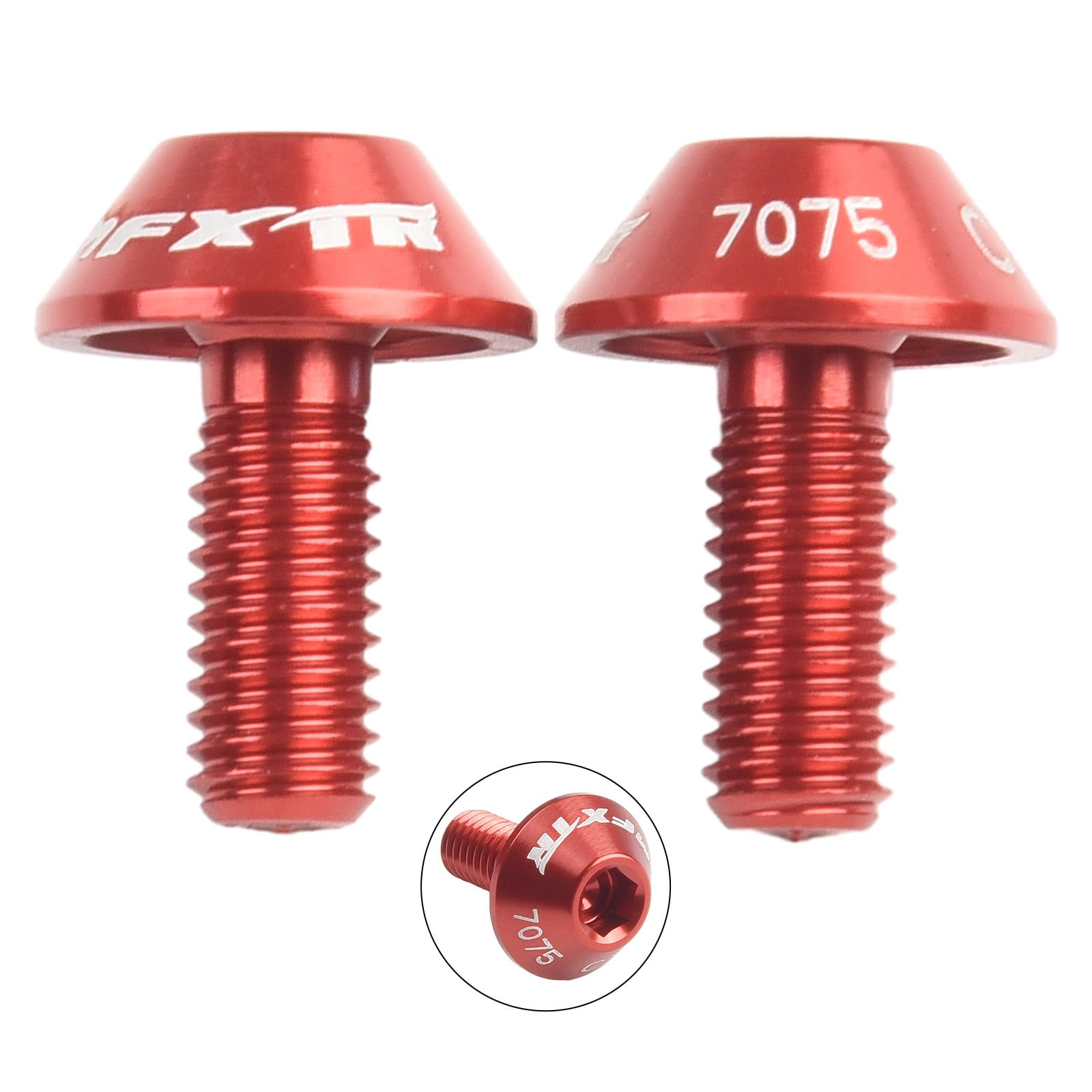 1 Pair Red Bicycle Bottle Cage Screw Aluminum Alloy Not M5*12 Screw ...
