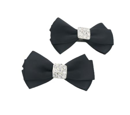 CIMAXIC Black Bowknot Shoe Clips Zinc Alloy High Heel Decoration for ...