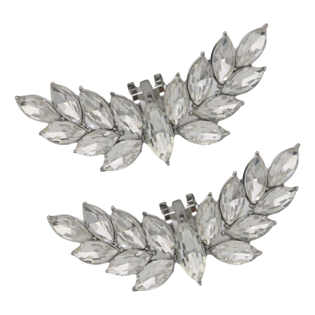 1 Pair Removable Shoe Clips for Wedding Bride Angelic Wing Crystal High ...