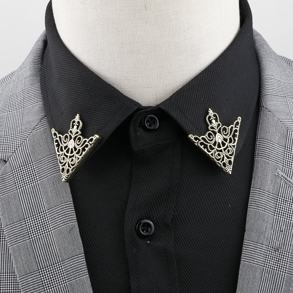 1 Pair Retro Lapel Pin Brooch Vintage Fashion Tree Leaf Collar Pin ...