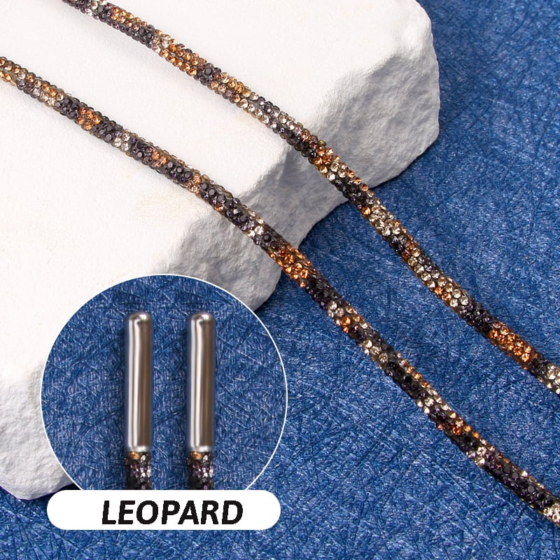 1 Pair Rhinestone Shoe Laces, Round Bling Bling Crystal Rhinestone ...