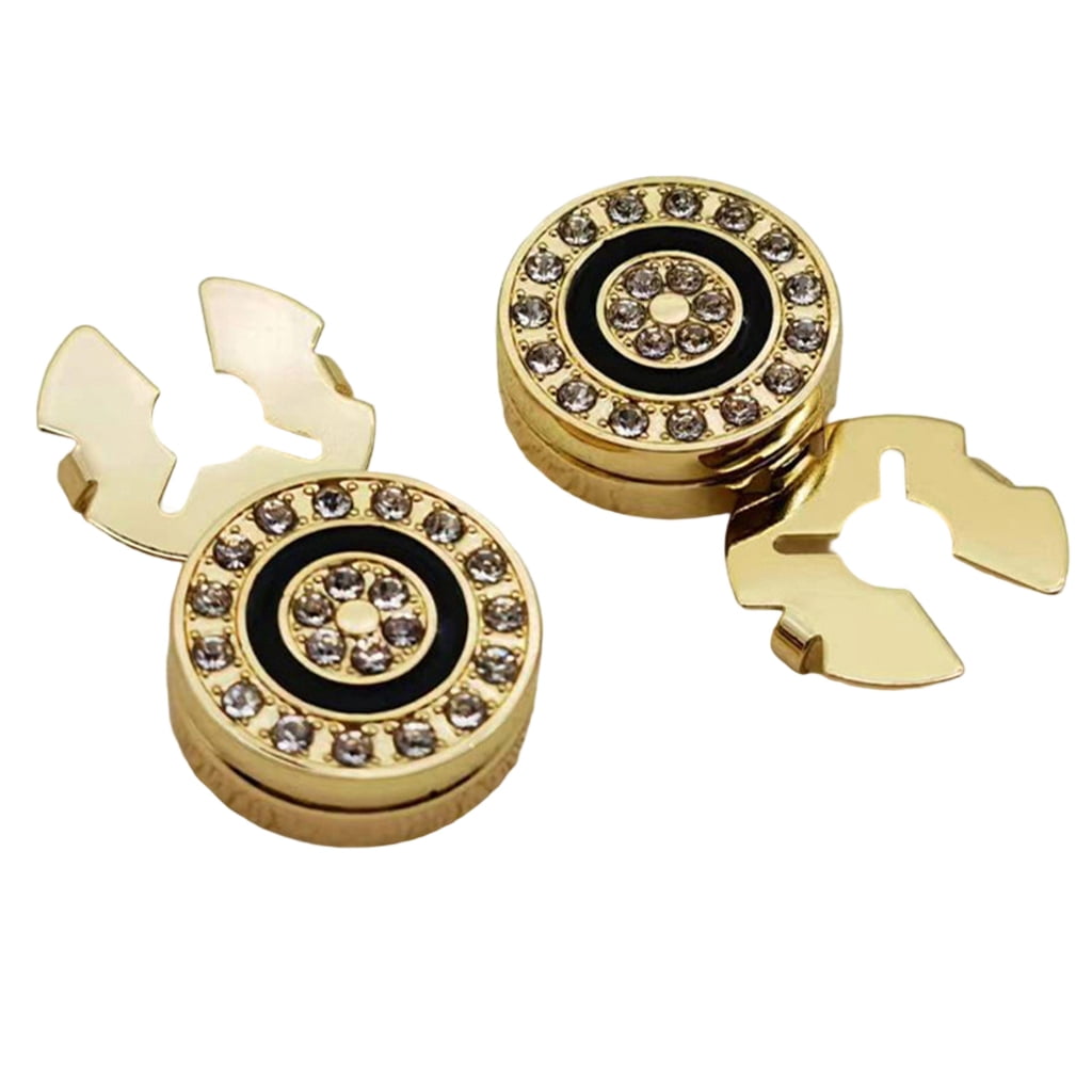1 Pair Rhinestones Cufflinks Korean Styles Button Covers for Men Party ...