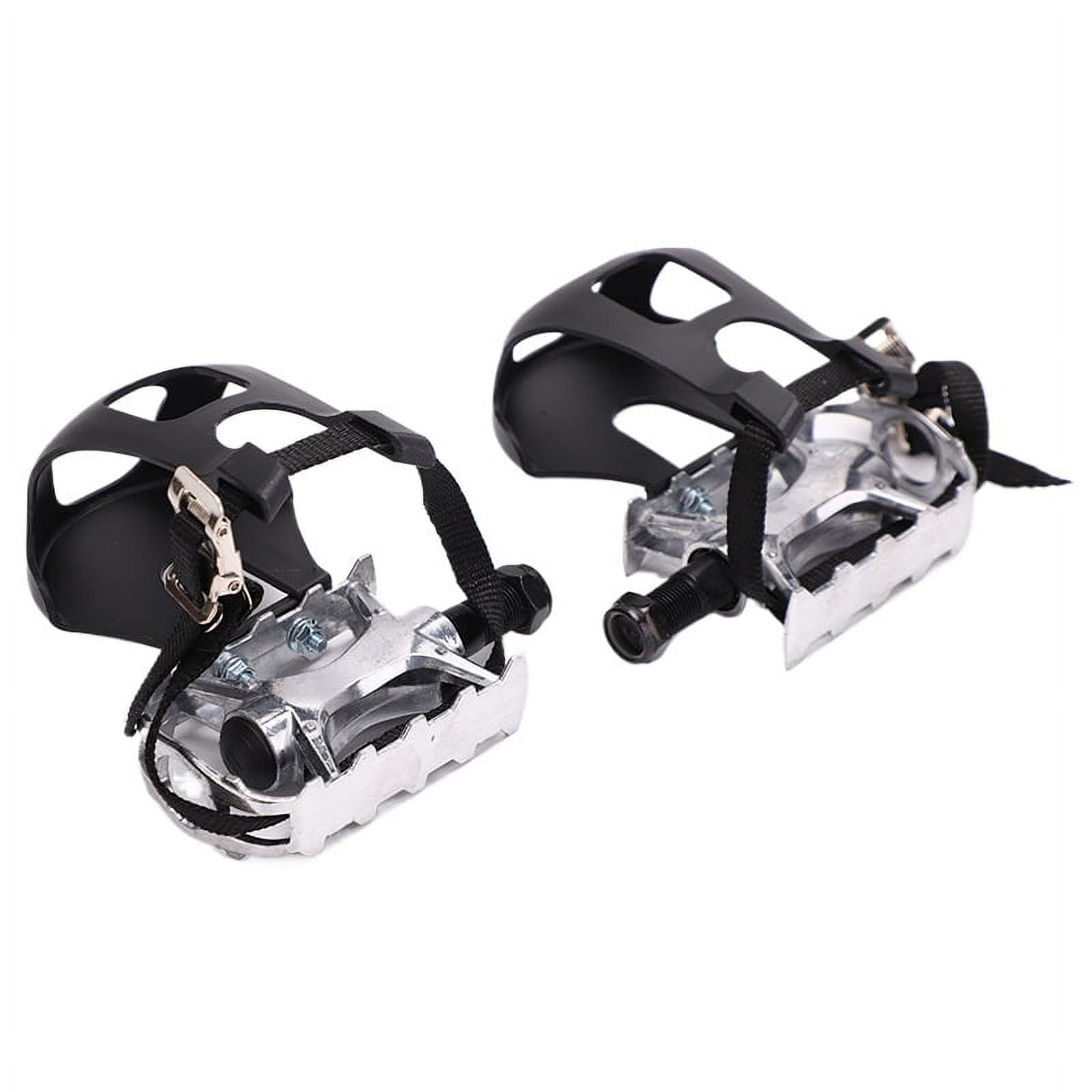 1 Pair Road Bike Bicycle Pedals 1/2" Spindle Platform with Toe Clips ...