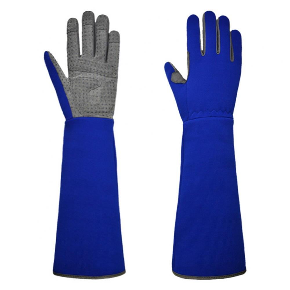 1 Pair Rose Pruning Gloves, Leather Gardening Gloves Thorn Proof Long ...