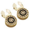 1 Pair Round Button Covers Rhinestones Cuff Links Korean Styles ...