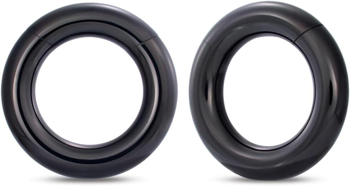 1 Pair Seamless Ear Weight Hoop Gauge Earrings For Stretched Ears ...