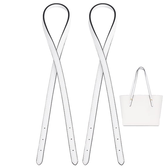 1 Pair Second Layer of Cowhide Webbing Bag Straps White 810x13.5x3.5mm ...