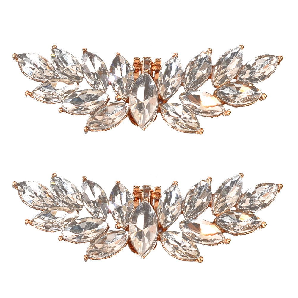 1 Pair Shiny Shoe Buckles Crystal Buckles Decorative Wedding Shoe ...