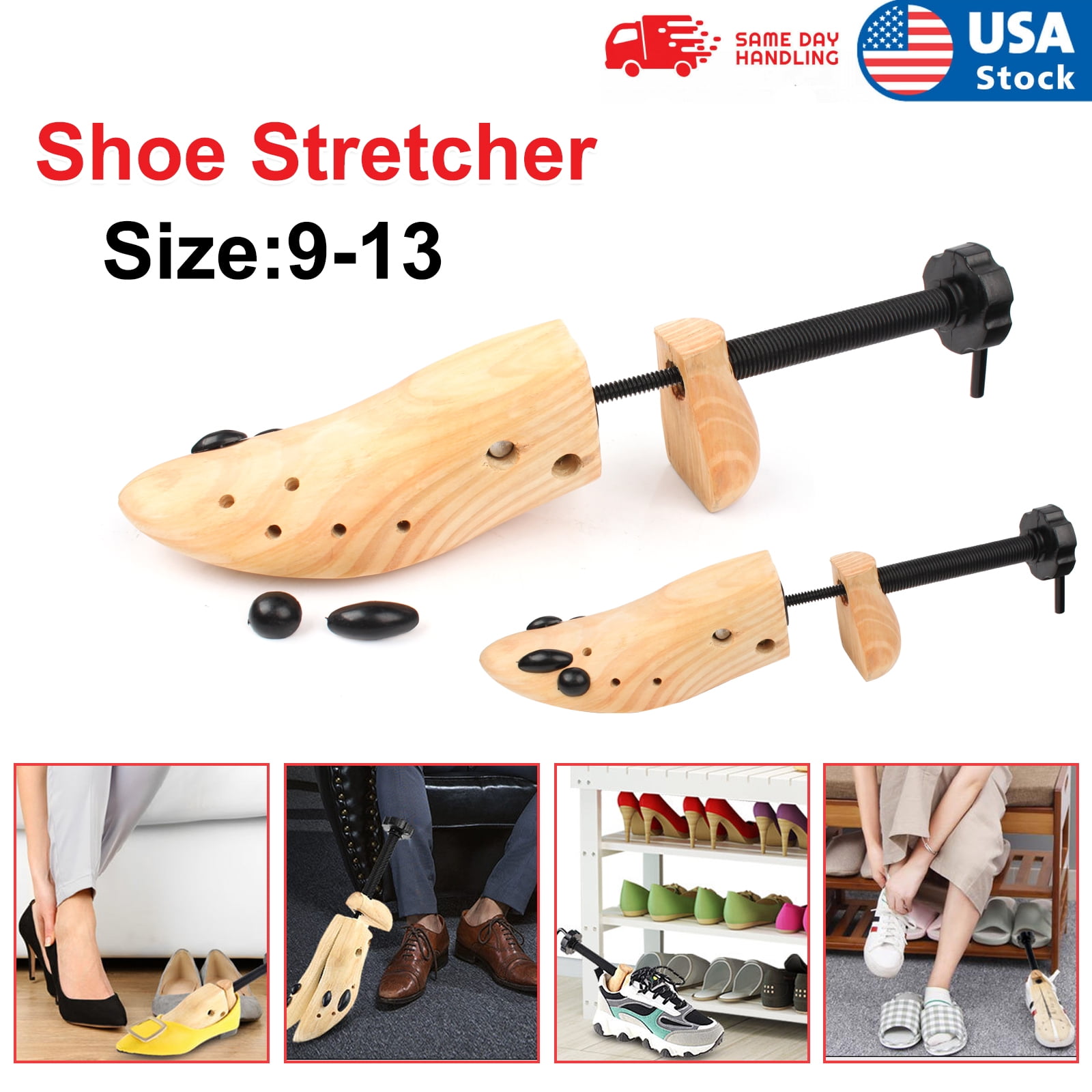 1 Pair Shoe Stretcher Wooden Adjustable Expander for Men Women Boot ...