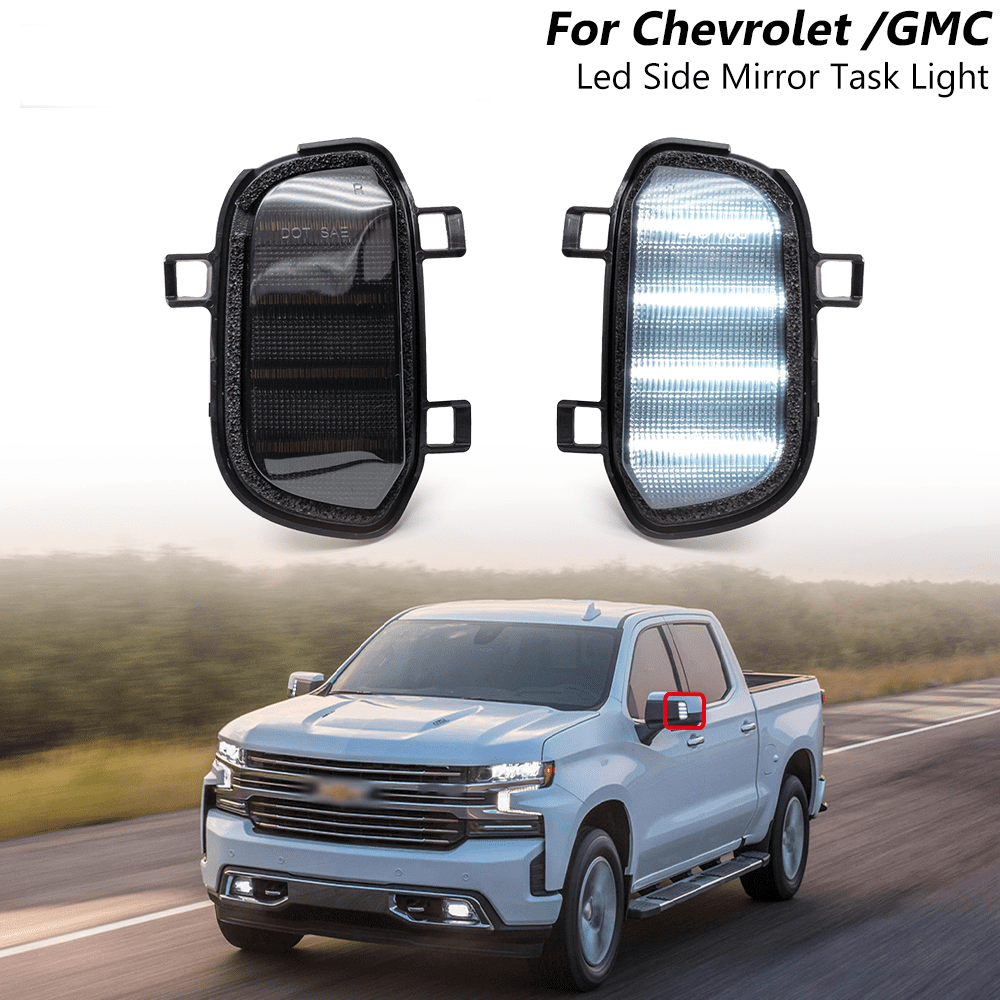 1 Pair Side Mirror Puddle Lights for Chevy Silverado/GMC/Sierra 1500 ...