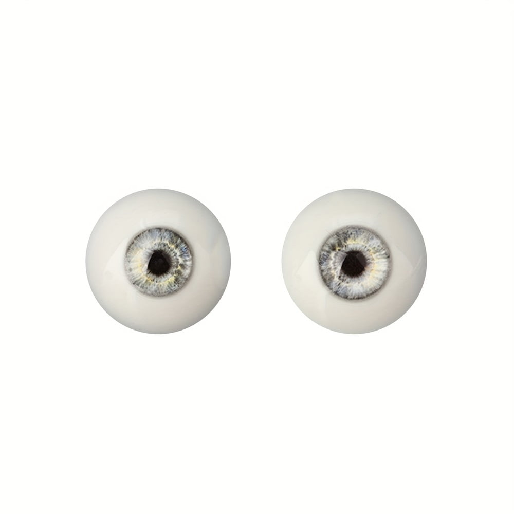 1 Pair Silver Color Half Round Eyeballs 3.3cm/1.3inch - Realistic ...