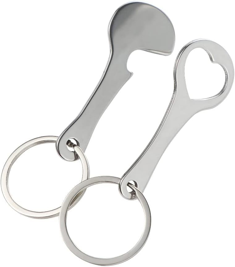 1 Pair Silver Shopping Trolley Token Stainless Steel Key Ring DIY ...