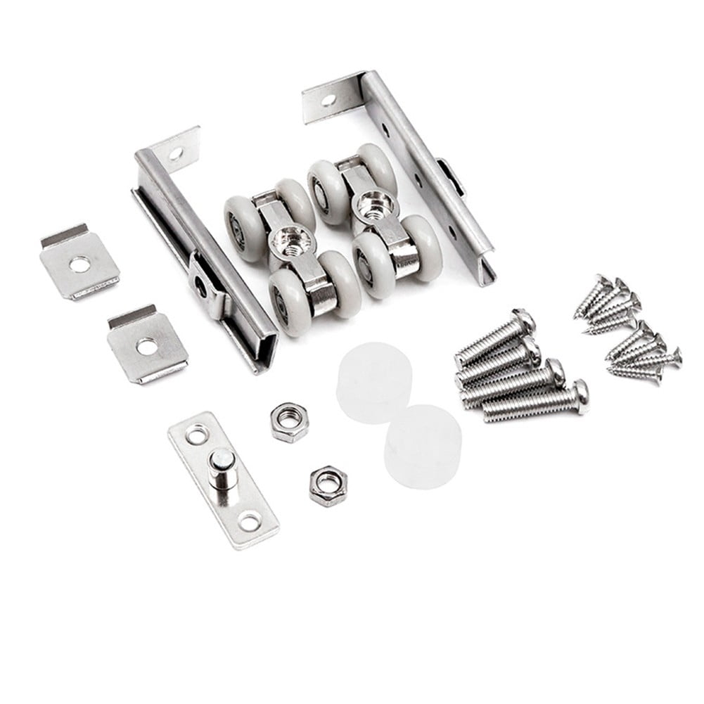 1 Pair Sliding Door Roller Hardware Slide Doors Pulley Wheels Rail ...