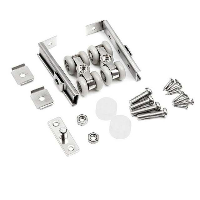 1 Pair Sliding Door Roller Hardware Slide Doors Pulley Wheels Rail ...