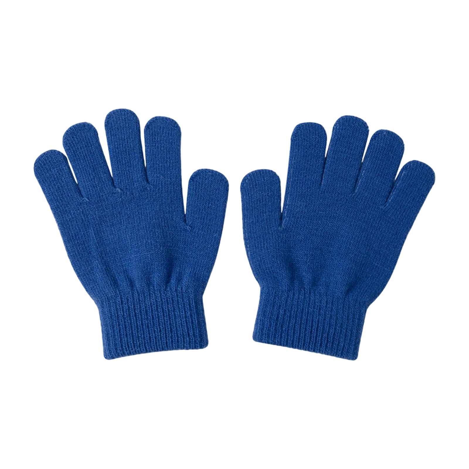 1 Pair Split Five Finger Baby Gloves Stretchy Knit Design Cold Weather ...