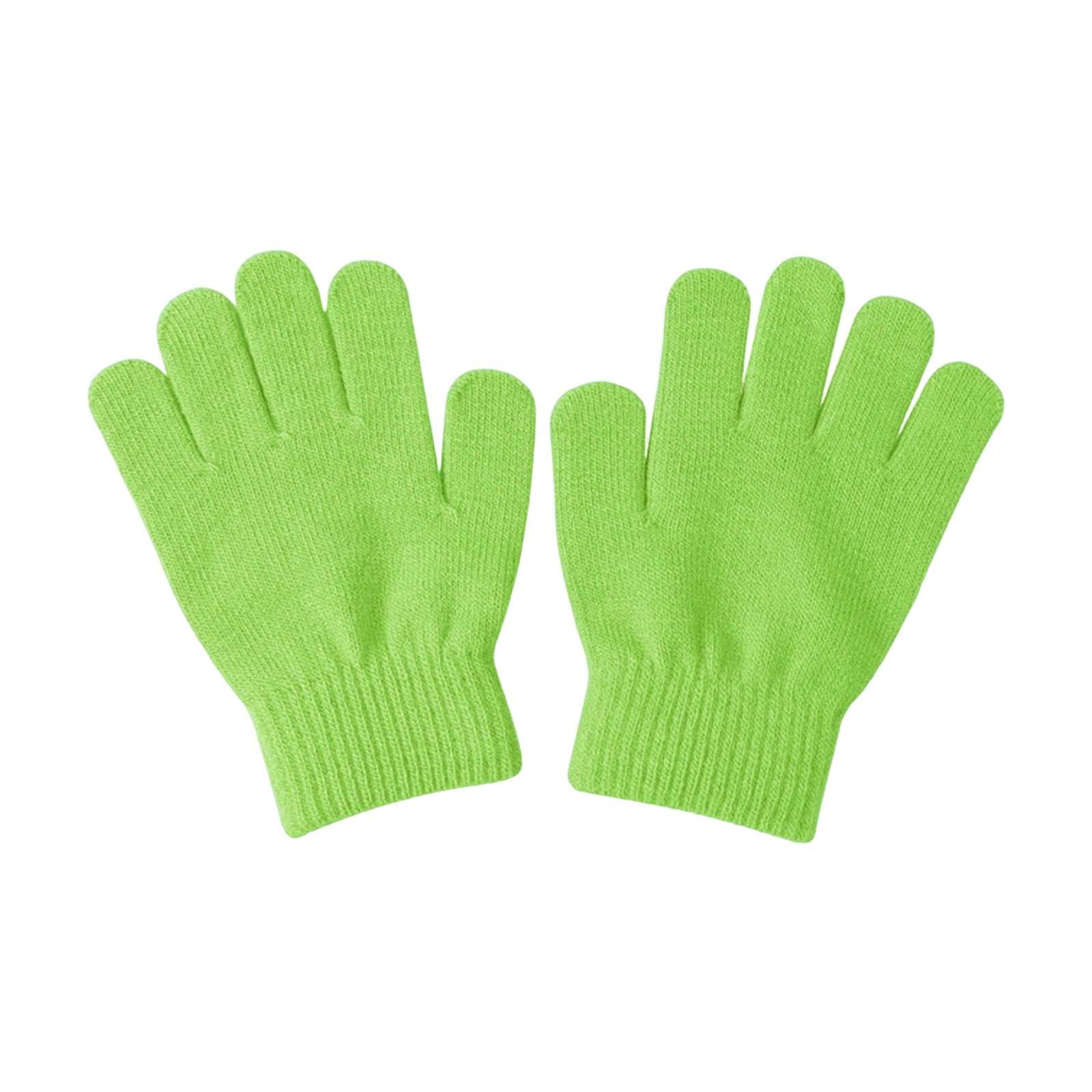 1 Pair Split Five Finger Baby Gloves Stretchy Knit Design Cold Weather ...