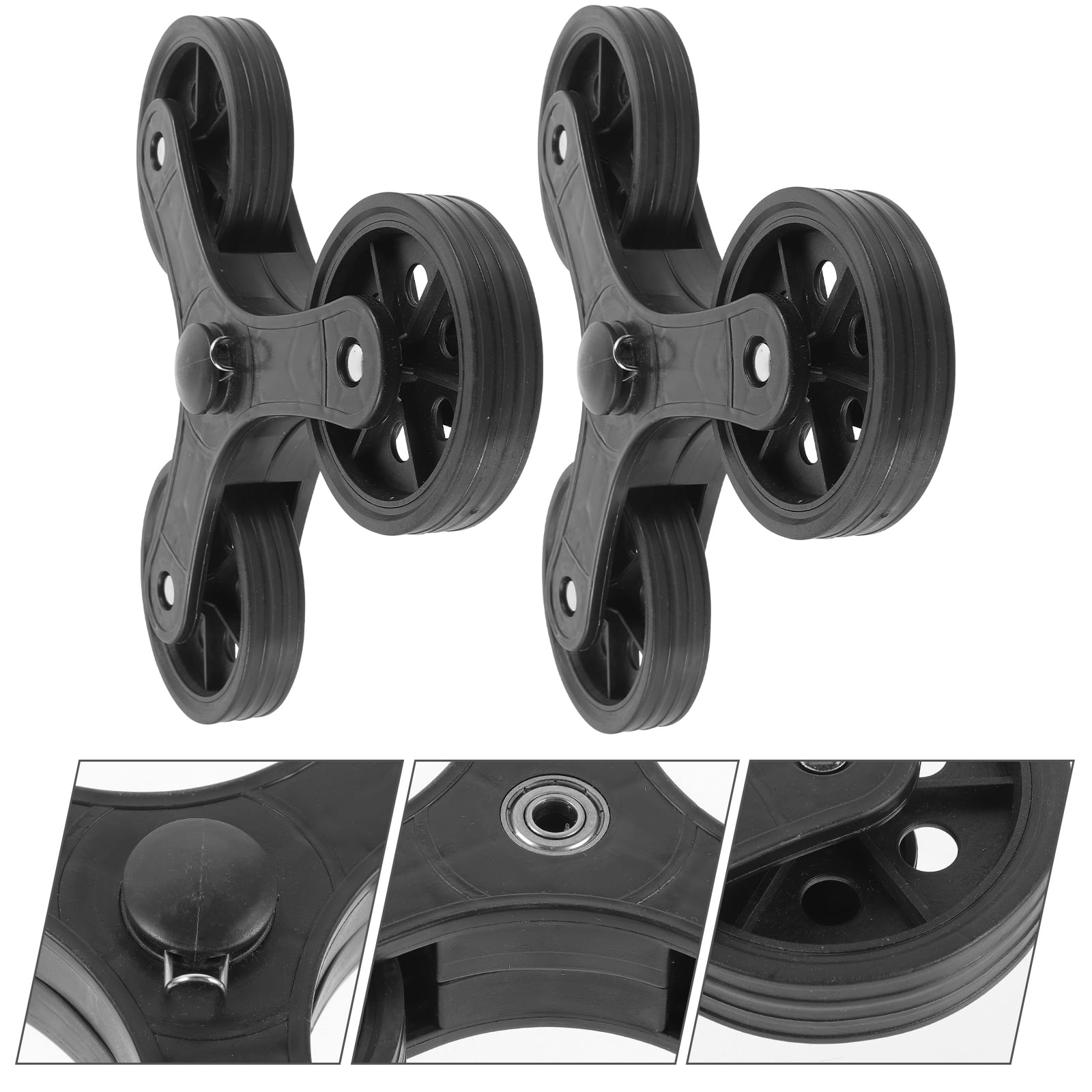 1 Pair Stair Climbing Cart Wheels Plastic Cart Wheels Luggage Cart ...