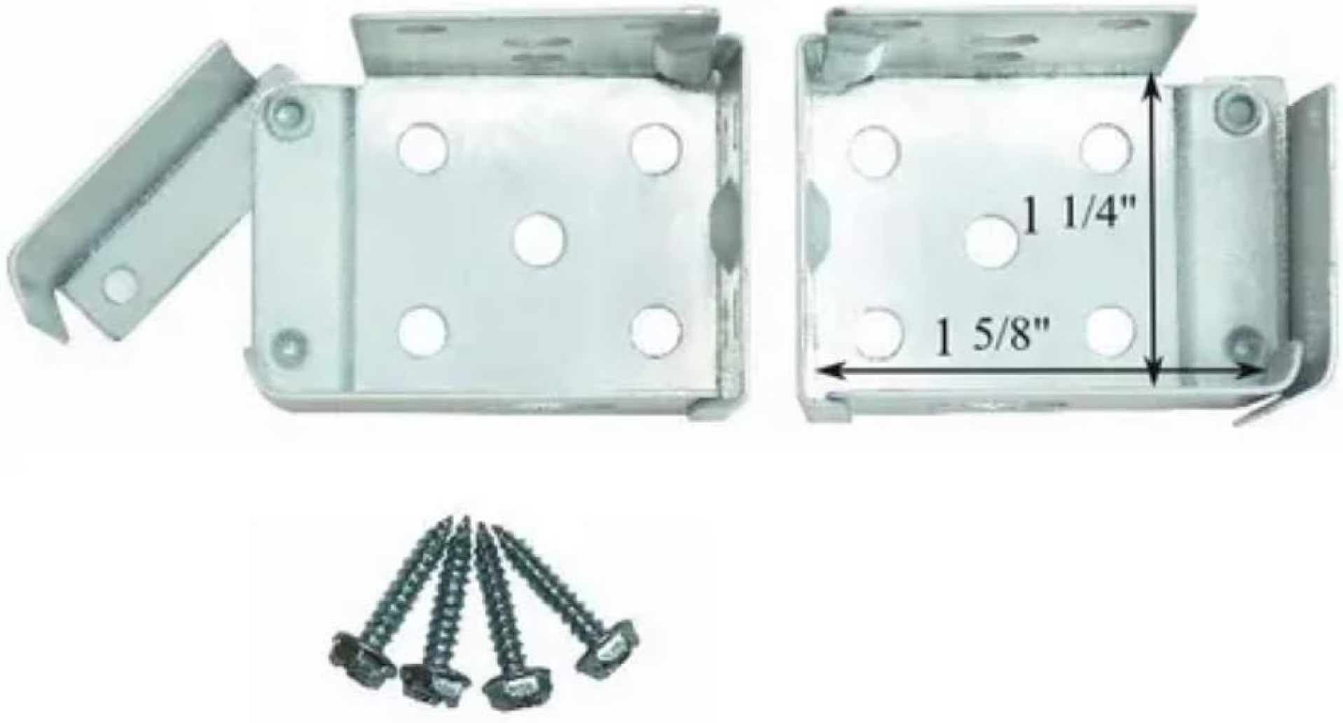 1 Pair Standard Mini Blind Swing Gate END Brackets for 1 1/2" X 1 ...