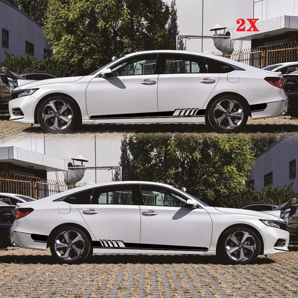 1 Pair Striped Pattern Vinyl Sticker Decals Pvc car Body Door ...