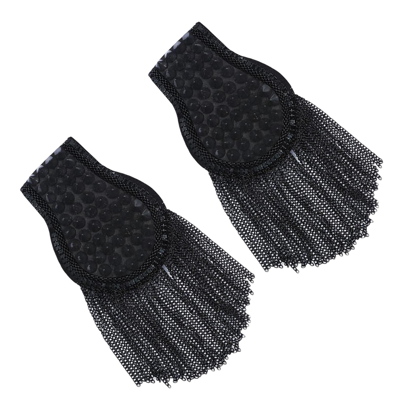 1 Pair Tassel Link Chain Epaulet Decorative Shoulder Brooch Boards ...