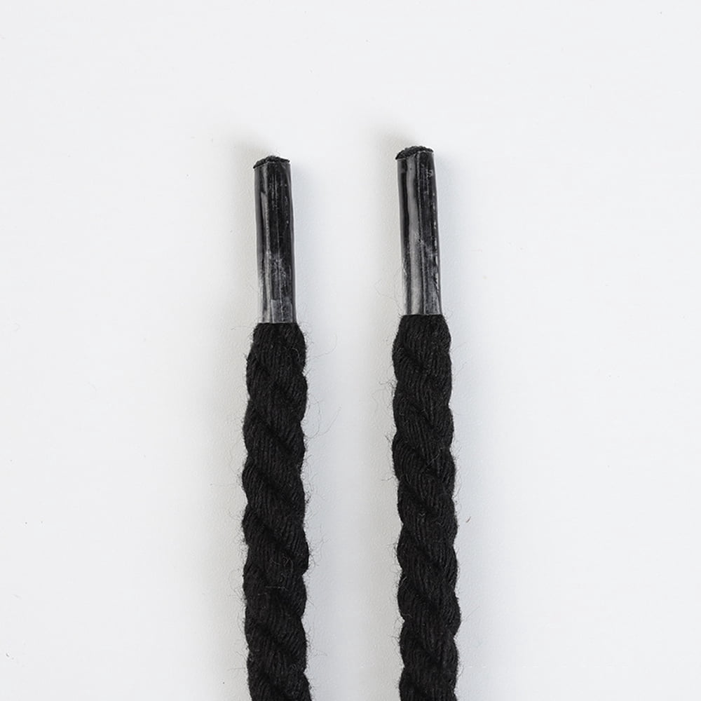 1 Pair Thick Rope Shoe Laces Strings, 7mm Round Cotton Thick Braided ...