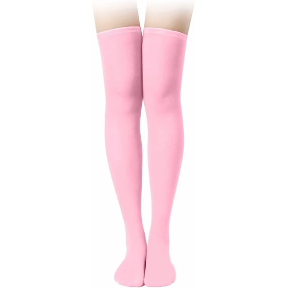 1 Pair Thigh High Socks, Cotton Soft Knee High Long Stockings Leg ...