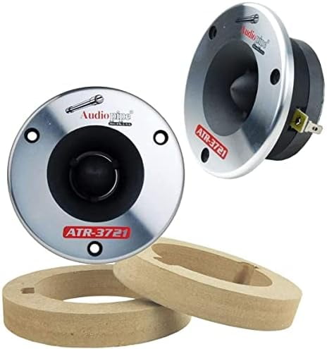 1-Pair Titanium Super Bullet Tweeters 350W Max 4 Ohm with Custom MDF ...
