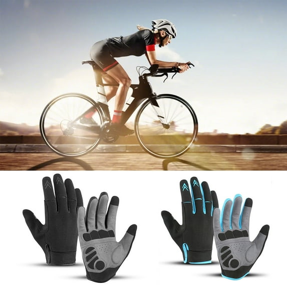 1 Pair Anti slip Palm Cycling Gloves Breathable Holes Adjustable ...