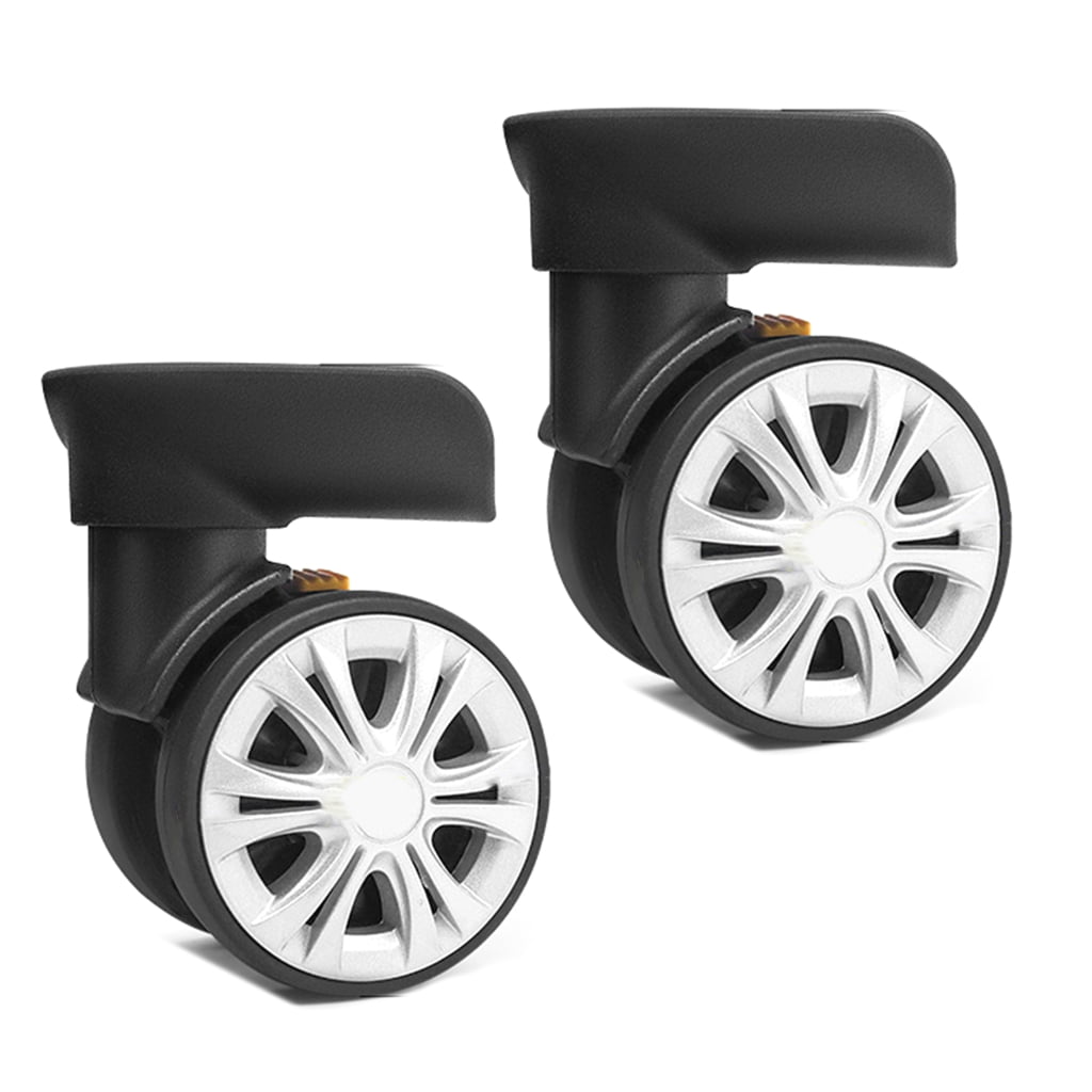 1 Pair Trolley Caster Suitcase Replacement Parts Luggage Box 360 Degree ...