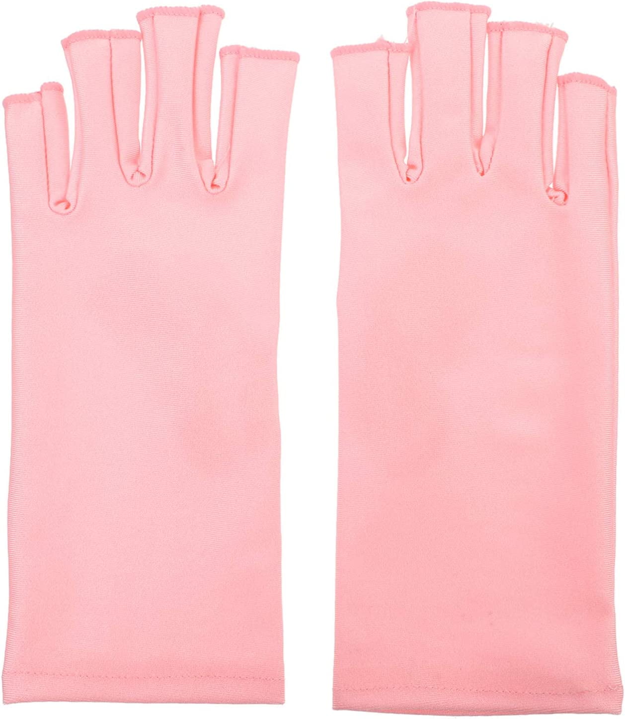 1 Pair UV Shield Glove Gel Nail Manicures Glove Fingerless Anti UV ...