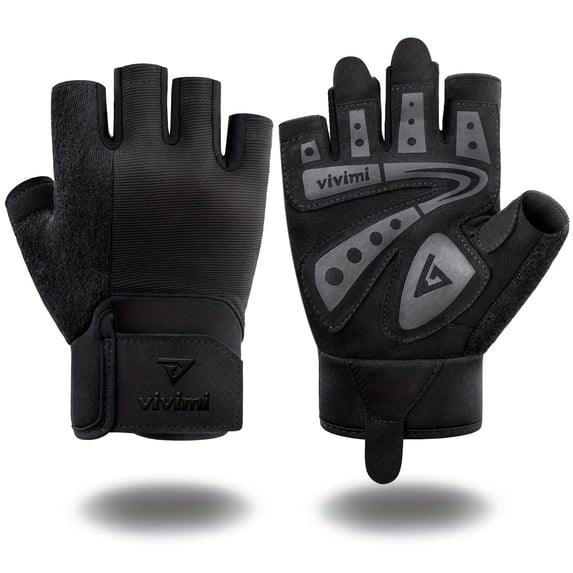 1 Pair Unisex Weight Lifting Gloves with Extra Grip Full Wrist Support ...