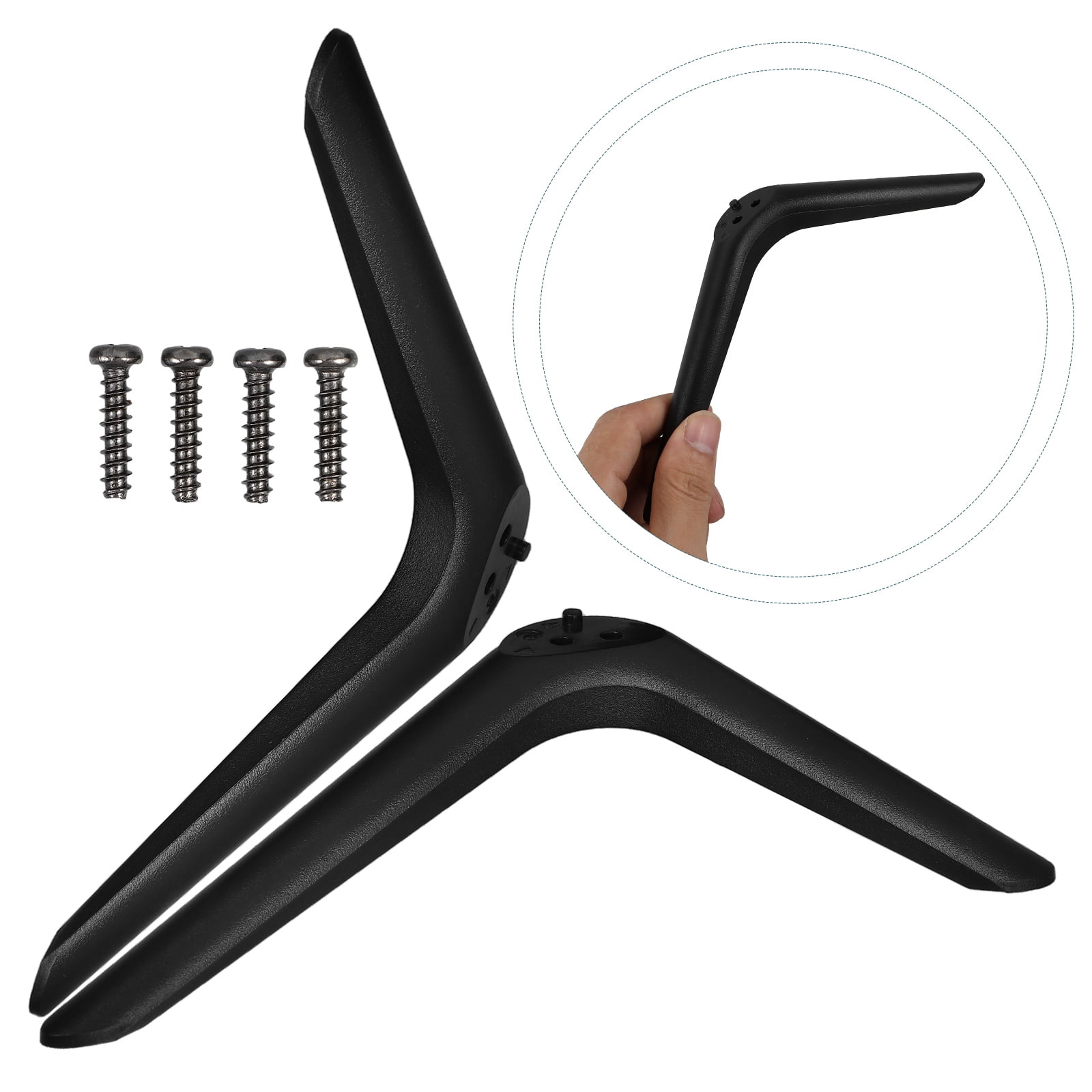 1 Pair Universal TV Stand Base Legs Double Hole Plastic Feet for TV ...