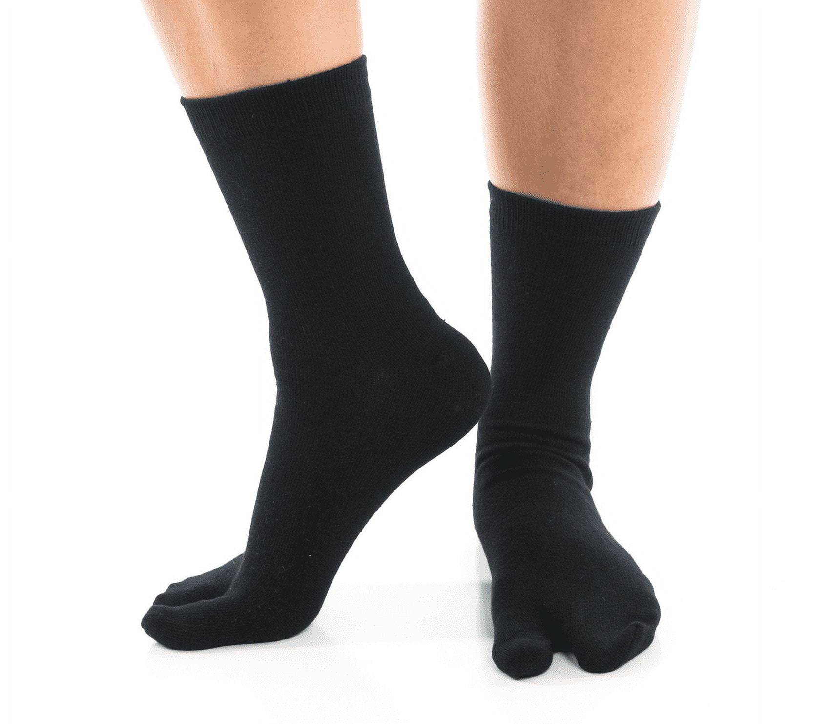 1 Pair - V-Toe Flip Flop Tabi Socks - Black Solid by V-Toe Socks, Inc ...
