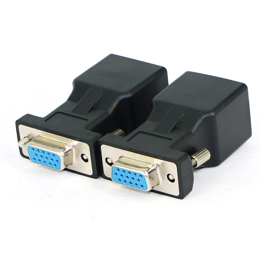 1 Pair VGA Extender Male Female to LAN RJ45 CAT5 20M Network Adapter ...