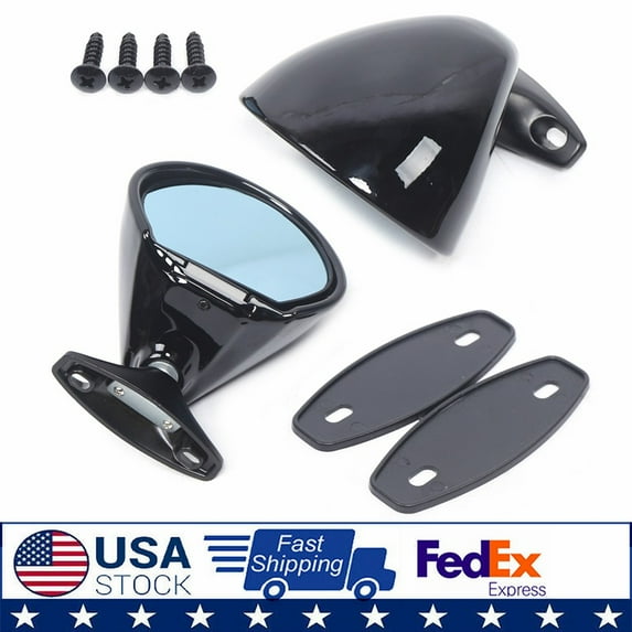 1 Pair Vintage Classic Universal Car Racing Door Side Rearview Wing ...