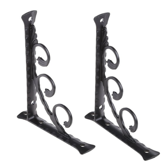 1 Pair Wall Mounted Metal Brackets Invisible Floating Shelf Brackets ...