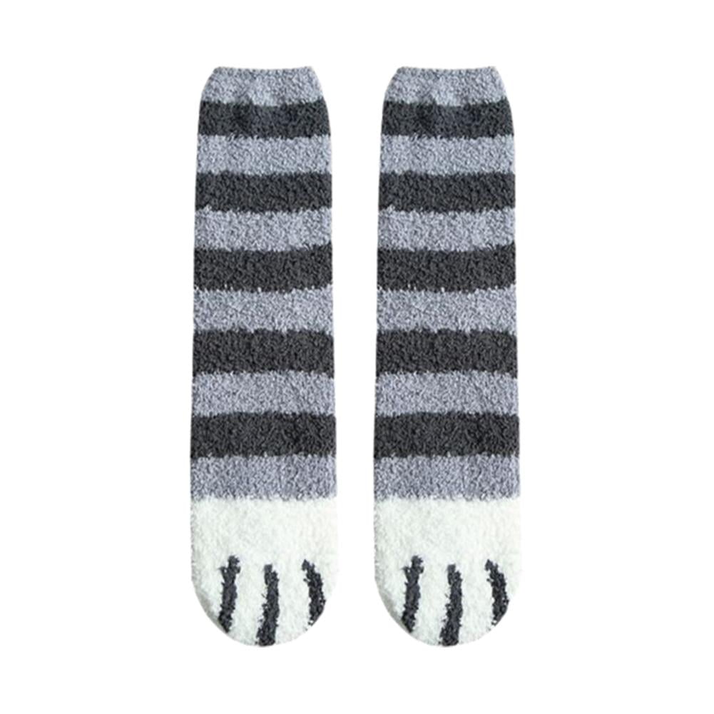 1 Pair Warm Winter Sos Girls Cat Paws Cute Thi Slp Floor Best Warm D9K1 ...