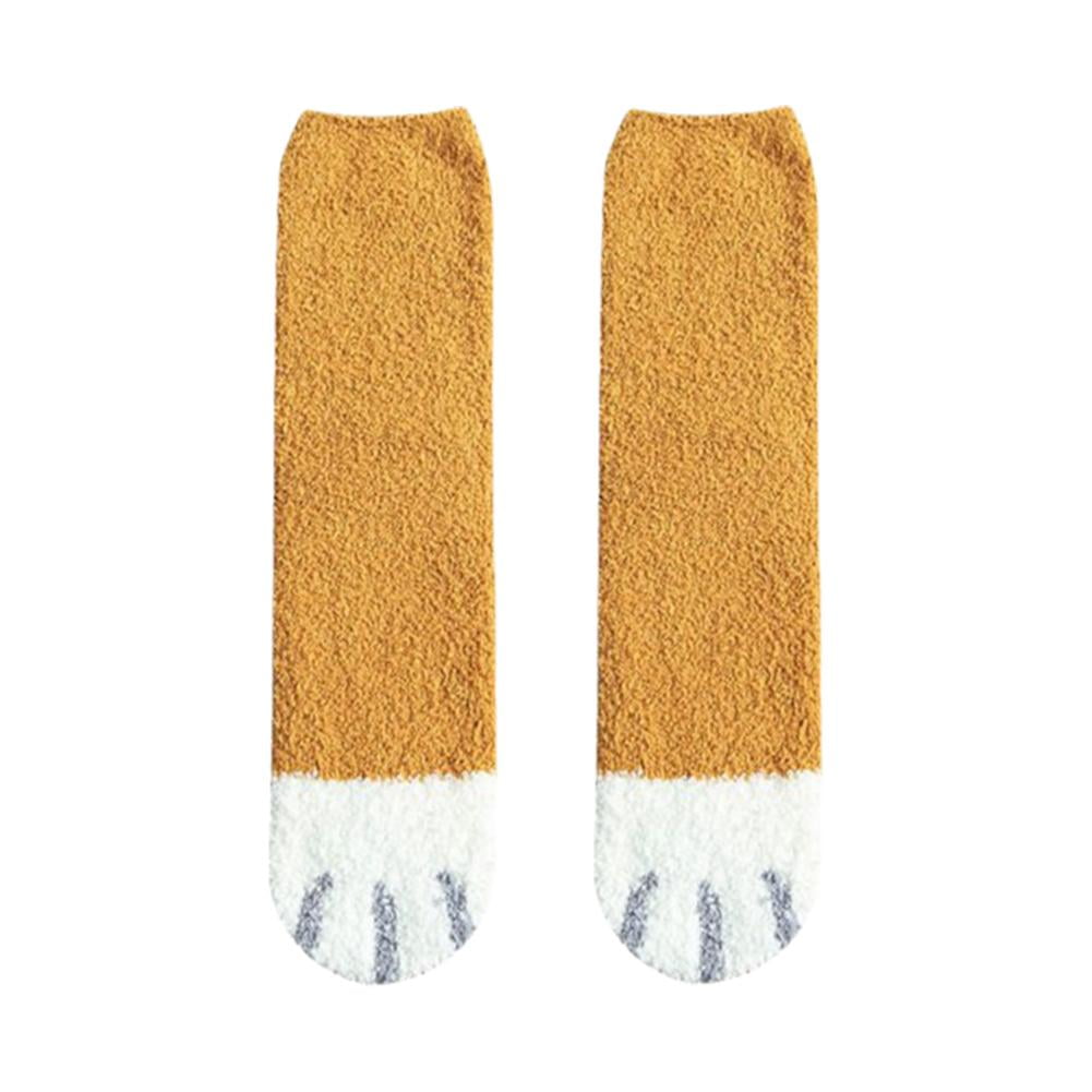 1 Pair Warm Winter Sos Girls Cat Paws Cute Thi Slp Hot Floor Warm I3V3 ...
